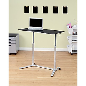 Calico Designs 51230 Sierra Height Adjustable Desk, Silver/Black 37.5 Inch
