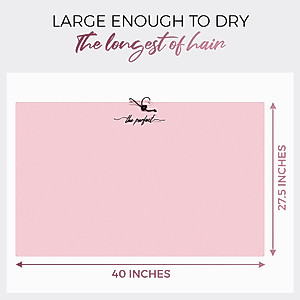 Microfiber Hair Towel Wrap for Women - Gift and Travel - Smooth like Silk - Curly, Wavy, Straight Hair Girls - Plopping Essential - Anti-Frizz, Fast Drying, Works Better than a Cotton T-Shirt