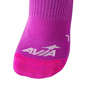 Avia Women's No Show Low Cut Running Socks (6 Pack), Size 4-9, Purple Multi Mesh