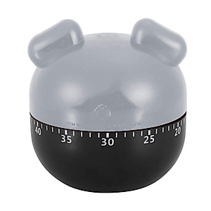 Mechanical Kitchen Timer, Cute Dog Manual Counters, Reminder Tool for Home Cooking, Attractive and Durable(grey)