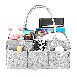 Baby Diaper Caddy Organizer - Diaper Holder for Change Table - Large Organizers - Car Organizer - Storage Basket with Handle for Dresser - Nursery Changing Baskets - Diaper Caddy for Car  (Bundle)