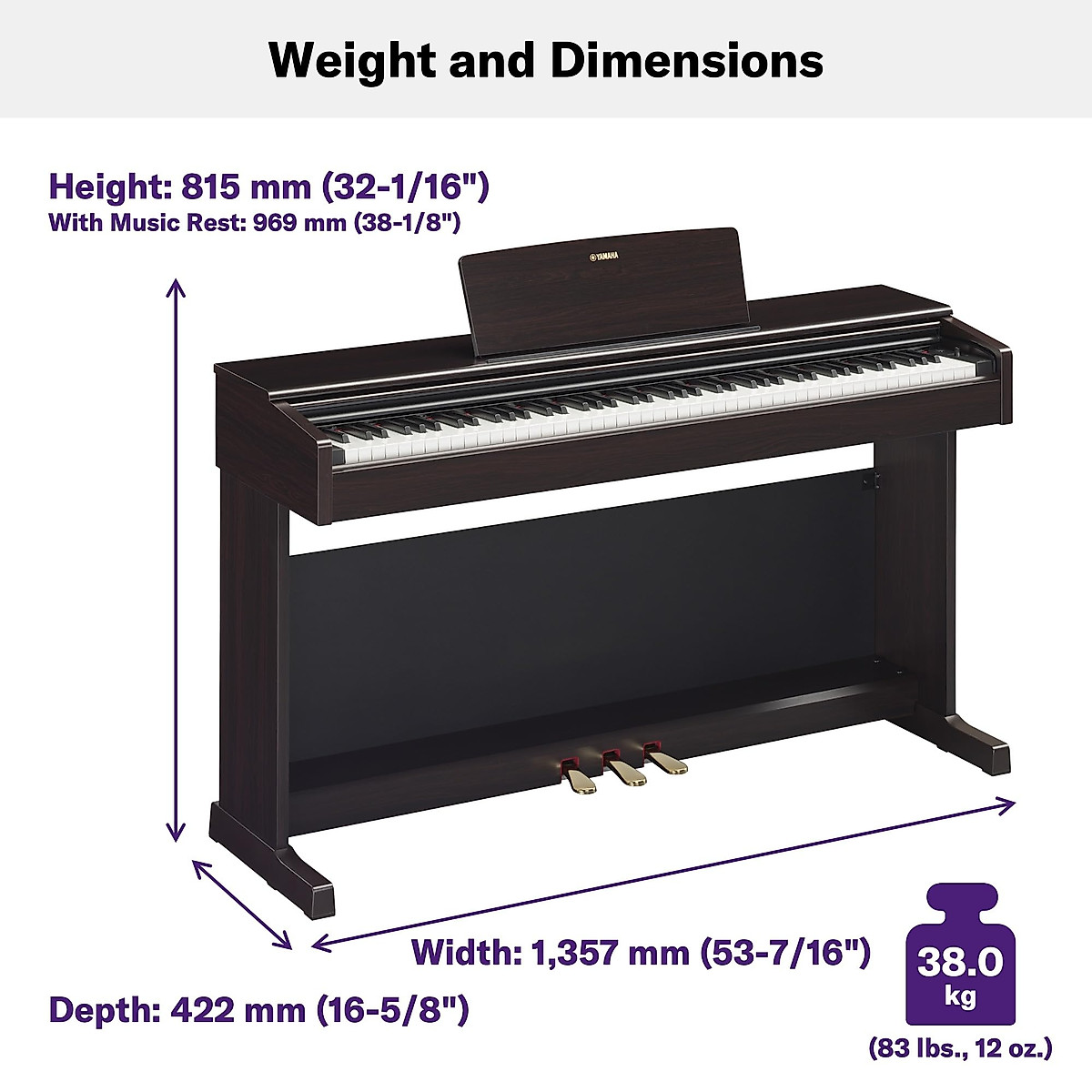 Yamaha, 88-Key Digital Pianos-Home (YDP145R)