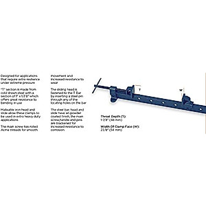 Groz 39103 72" T-Bar Clamp