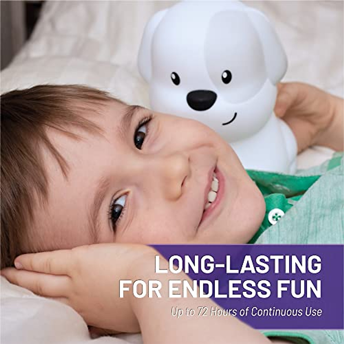 Lumipets Night Light for Kids, Silicone Nursery Light for Baby Room and Toddler, Portable Night Light for Kids Room, Rechargeable Animal Lights for Girls and Boys, Kawaii Lamp (Puppy)