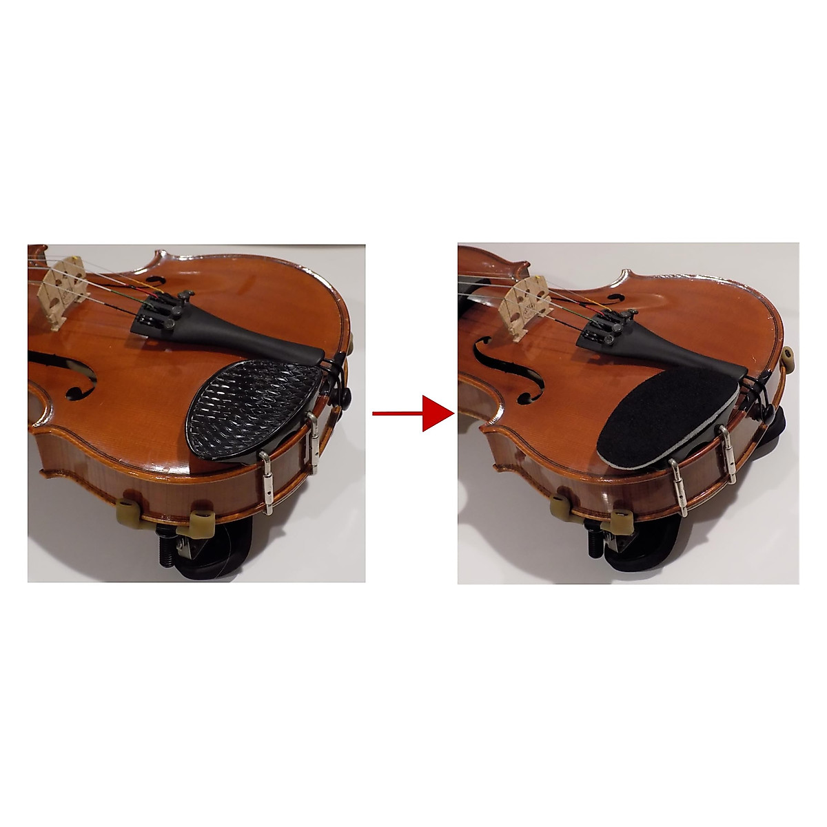 Foam Violin Chin Rest Pad with Adhesive Backing for Full Size 4/4 Also Fits 3/4 Chinrest