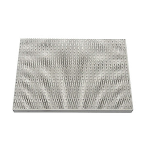 Meter Star Heat-resistant Ceramic Plate Heat Storage Tablets, Barbecue Oven Square Honeycomb Ceramic Plate,Size 7.8in*5.59in*0.551in