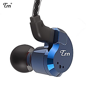 Kinboofi TRN V80 Balance in Ear Headphone, 2BA and 2DD Hi-Fidelity Stage Monitor Earphone Metal Studio Audio Headset with Detachable 2Pin Cable Netural Sound Musician Earbuds(Blue No Mic)
