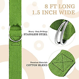 6 Pcs Yoga Strap for Stretching 8 Ft Yoga Exercise Adjustable Straps Yoga Bands with Safe Adjustable D Ring Buckle for Pilates Gym Workouts Yoga Fitness Improves Sitting Posture (Bright Color)