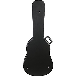 Gearlux Dreadnought Acoustic Guitar Hardshell Case with Accessory Compartment - Black