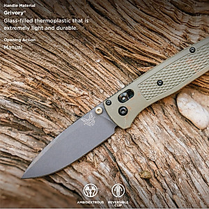 Benchmade - Bugout 535 EDC Knife with Ranger Green Grivory Handle (535GRY-1)