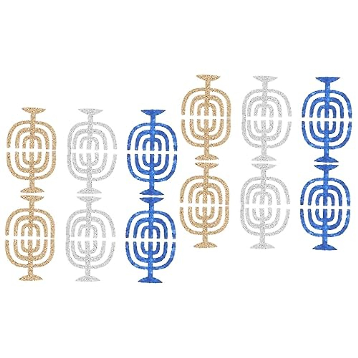 NOLITOY Jewish Holiday Party Supplies 100 Pcs Hanukkah Decoration Metal Non-Woven Fabric Wreath Jewish Hanukkah Decorations