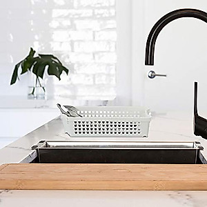 Ramddy Slim Stacking Basket, Plastic Storage Baskets Bin, 6 Packs, R