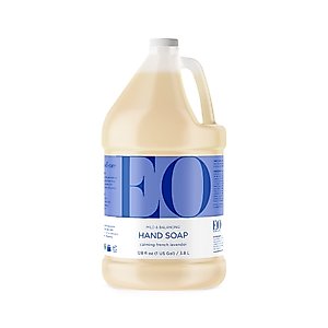 EO Liquid Hand Soap Refill, 1 Gallon, French Lavender, Organic Plant-Based Gentle Cleanser with Pure Essential Oils