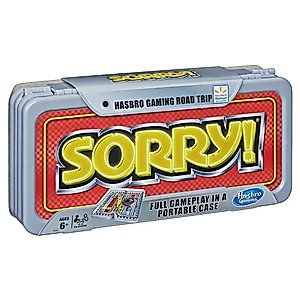 Sorry! Classic Hasbro Game Road Trip Travel Edition