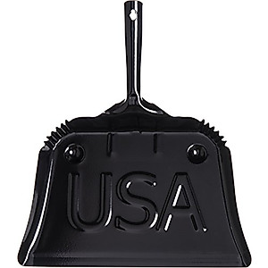CFS 3623603 Flo-Pac Steel Metal Dustpan, 12" Length, Black