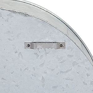 Farmlyn Creek Rustic Floating Circular Shelf for Home, Farmhouse Galvanized Wall Décor (12.5 x 4 in)