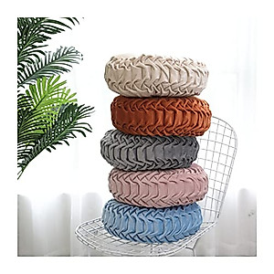 Baiyuruodie Round Velvet Pillow, Sofa Bed Bedroom Decorative Throw Pillow (38cm, Light Pink)