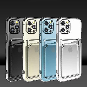 Xerial Compatible with iPhone 13 Mini case with Card Holder, Clear Card Slot case, Ultra-Thin, Soft, Shockproof, Credit Card Protective Cover for iPhone 13 Mini