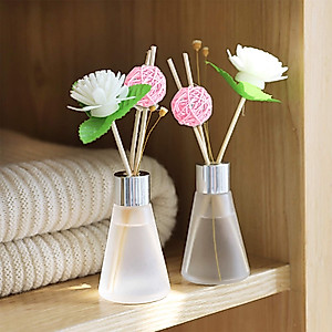 HaiMay 45 Pieces Wicker Rattan Balls Decorative for Vase Fillers,Bird Toys,Garden,Party,Wedding,Table Decoration,1.8 Inch(Pink)