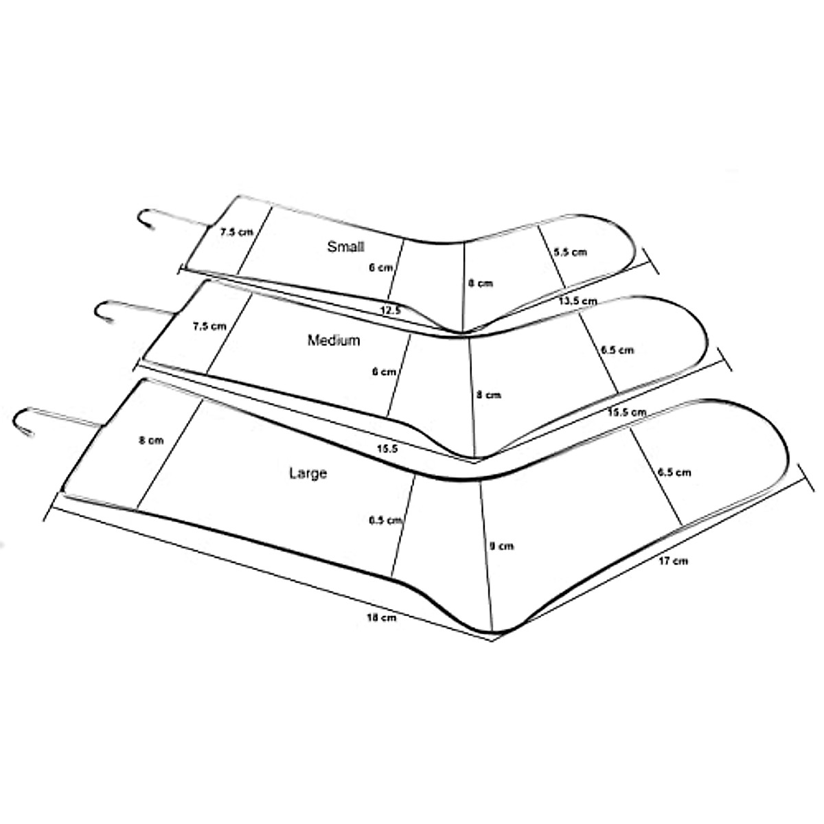 SILLY MONKEY Junior Kids Size Sock Blockers and Laundry Drying Hanger Rack Stainless Steel, Complete with 3 Pairs of Small Medium Large Sock Blockers for Fast Drying and Displaying Hand Knitted Socks