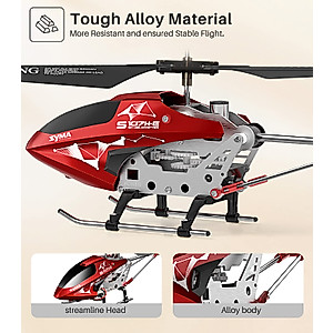 Syma RC Helicopter for Adults Kids with Altitude Hold, 2 Rechargeable Battery (Rose Red)