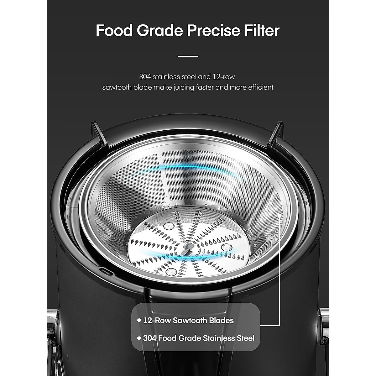 Juicer Machines, Aiheal Juicer Vegetable and Fruit Easy to Clean, Centrifugal Juicer with 3” Wide Mouth, 3 Speed Control, Overload Protection System, Cleaning Brush and Recipe Included, Black