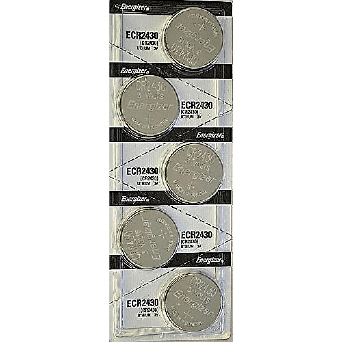 5x Energizer CR2430 (ECR2430BP) Lithium Coin 3v Button Cell battery