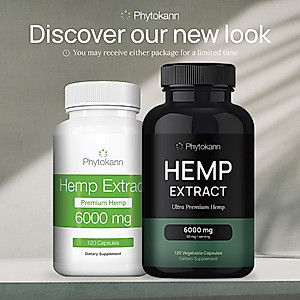 Hemp Oil Capsules 6000 Mg (120 Capsules | 120 Servings) - Hemp Oil Extract for Discomfort - Natural Stress Support and Immune Support with Omega 3 6 9 - Made in USA