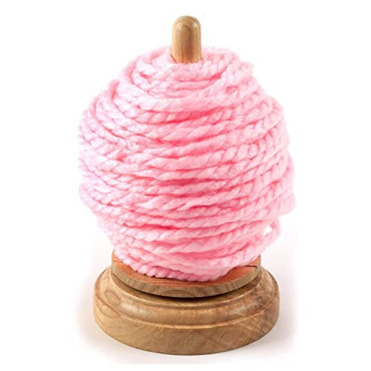 AnNafi® Wood Yarn Holder with Twirling Mechanism Classic | Classic Wooden Spinning Yarn & Thread Holder | Knitting Embroidery Accessory Gift | Craft & Sewing Supplies | Yarn Organising Tool For Granny