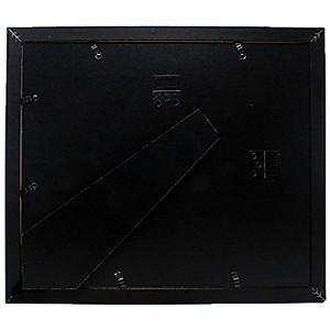 11x13 Black Gallery Picture Frame with 8x10 Mat - Wide Molding - Includes Both Attached Hanging Hardware and Desktop Easel - Wood Frames Display Pictures 8 x 10 or 11 x 13 Inch