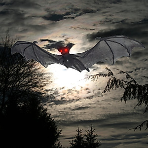 Prextex Halloween Decor Set of 3 - Spooky Bats, Netting Wings, Net Wings - Halloween Bats Outdoor Decor & Indoor Kit, Supplies, Banner - Halloween-Themed Birthday, Baby&Bridal Shower, Graduation Party