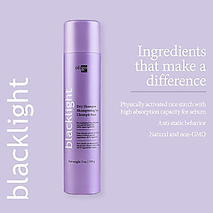 Oligo Professionnel - Blacklight Dry Shampoo for all hair types - Vegan - Weightless volume - Leaves hair feeling clean - Neutralizes odor - Residue free - 7oz