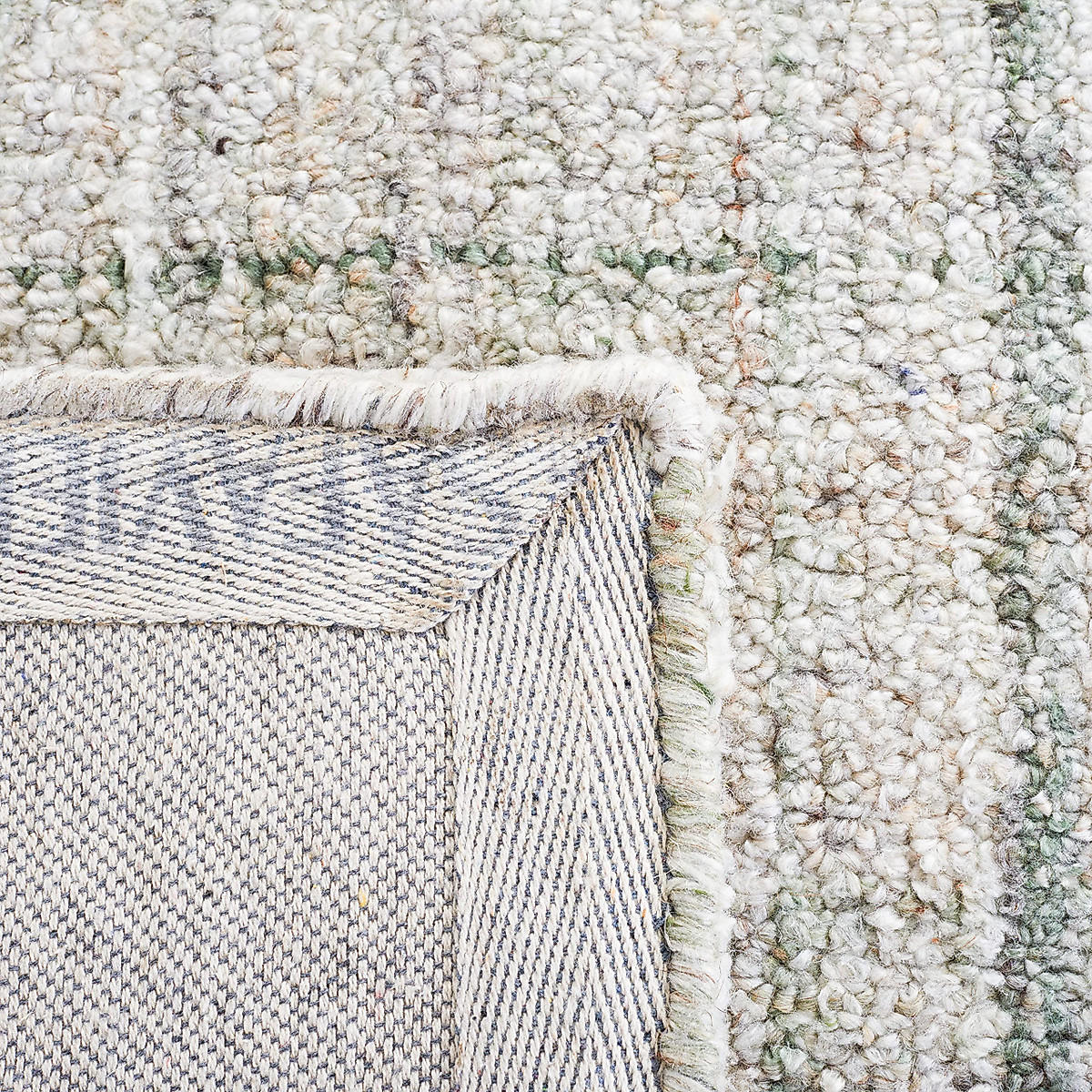 SAFAVIEH Abstract Collection Area Rug - 5' x 8', Green & Sage, Handmade Wool, Ideal for High Traffic Areas in Living Room, Bedroom (ABT143Y)