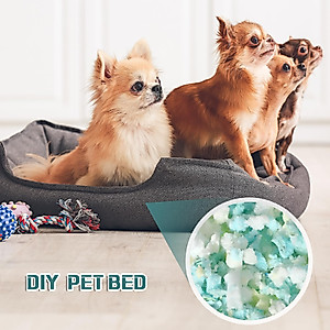 Frienda 6 Pack 30 Lbs Bean Bag Filler Bulk, Shredded Memory Foam Filling Soft Bean Bag Chair Filler Stuffed Animals Stuffing for Pillow Cushion Dog Bed Couch Replacement Fill, 5 Lbs Per Pack