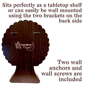 Crystallized Concepts Evil Eye Decor Tree Display Shelf for Crystals | Crystal Decor & Display Shelves | Moon Shelf | Crystal Holder | Moon Decor | Crystal Shelf | Boho Wall Decor for Essential Oils