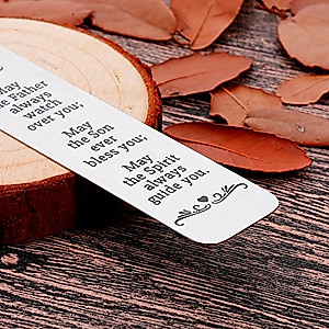 Christian Bookmark Bible Verse Inspirational Gifts for Women Men Religious Gifts Bookmarks Book Lovers Godson Book Marks Baptism Catholic Christmas Graduation Birthday Gifts for Female Book Mark