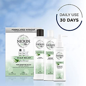Nioxin Scalp Relief System Kit for Sensitive, Dry & Itchy Scalp, Paraben & Sulfate Free