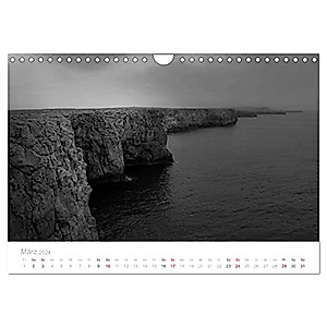 Dark surf - North Sea and Mediterranean Sea landscape photographs by Niko Korte (Wall Calendar 2024 DIN A4 Landscape), CALVENDO 12 Month Wall Calendar