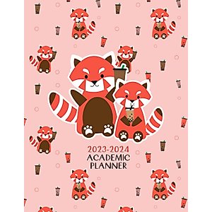 2023-2024 Academic Planner: 13 Months, Dated Daily, Weekly, and Monthly Notebook for Students to Track Lessons & Homework | Red Panda