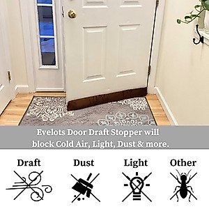 Evelots Cold, Hot Air Door Draft Stopper - Strong Metal Clips - Block Cold Air, Noise, Dust - Warm & Quieter Home- No Need to Bend Down- 36 Inch Wide - for Door Gaps up to 1 Inch - Save Energy