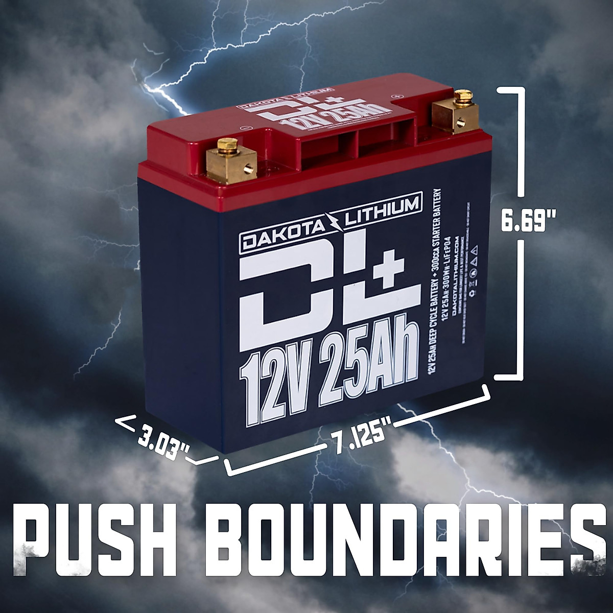 Dakota Lithium – 12V 25Ah LiFePO4 Deep Cycle Battery – 11 Year USA Warranty 2000+ Cycles – Perfect for Ice Fishing, Fish Finders, and More