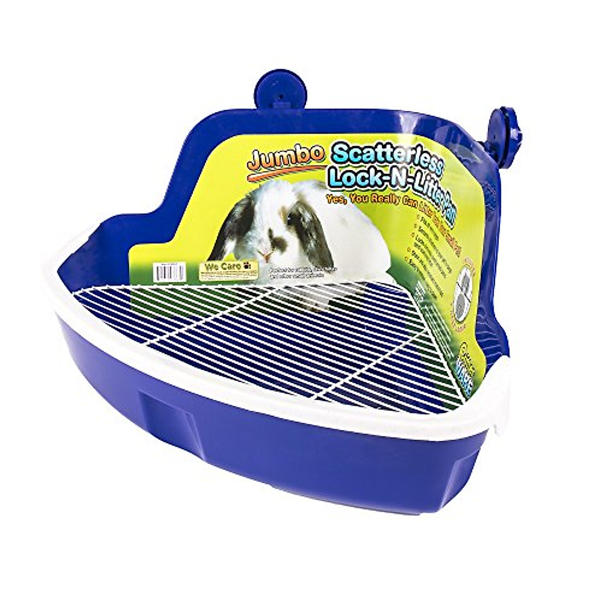 Ware Manufacturing Plastic Scatterless Lock-N-Litter Bigger Pet Pan, Jumbo - Colors May Vary