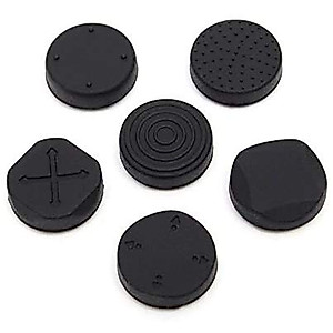 1 Set Analog Silicone Thumb Stick Grip Joystick Caps Cover Thumbsticks for PSV 1000 2000 PS Vita Black Color