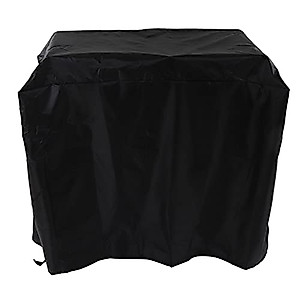 Garden kit Outdoor Mobile Dining Car Cover Waterproof Sun Protection Griddle Cover 420D Silver Coated Oxford Cloth BBQ Grill Shade(黑色)