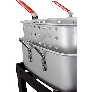 Dual 2 Basket Deep Fryer-Propane Cooker-Fry Fish/Chicken Outdoor 18 QT. Oil