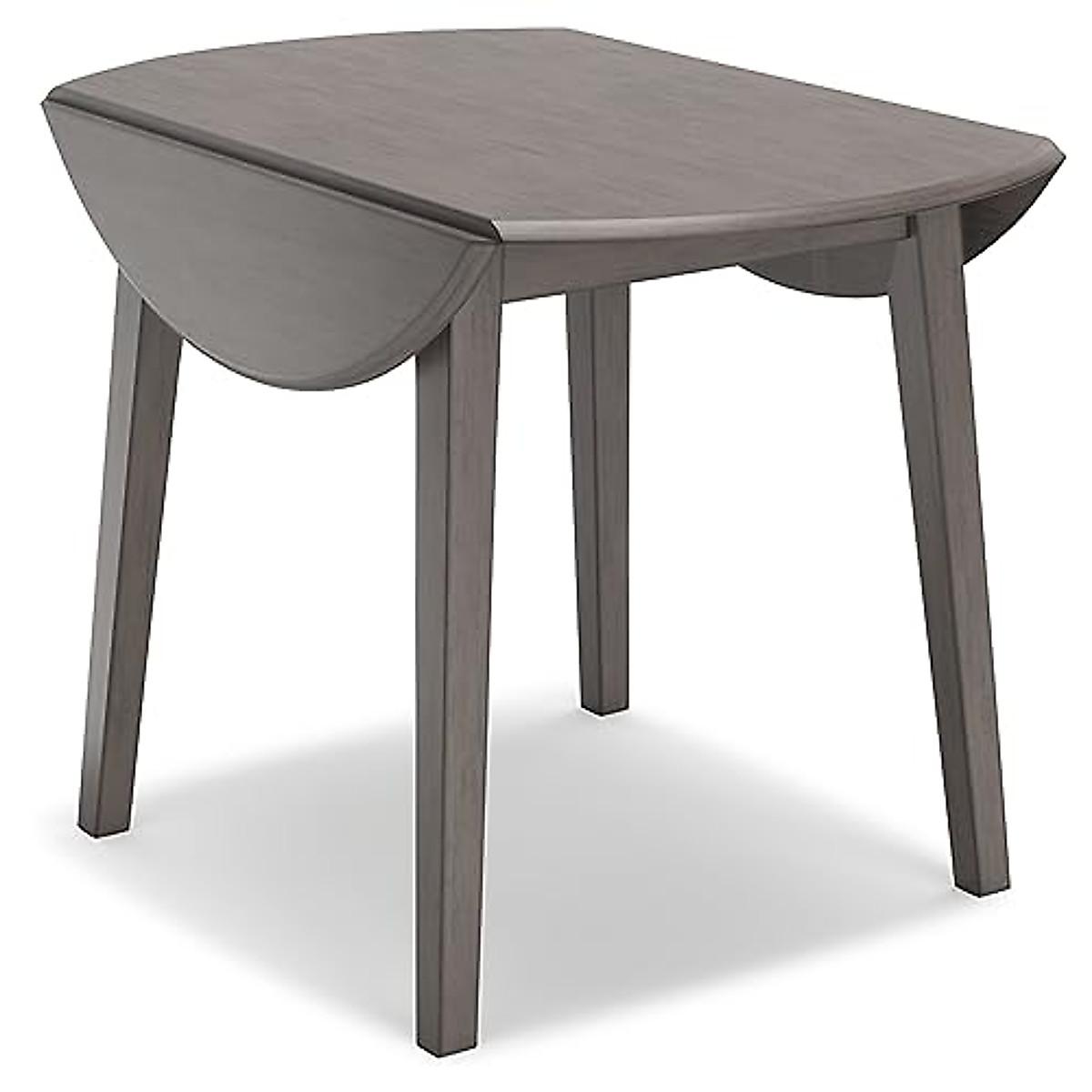 Signature Design by Ashley Shullden Casual Round Dining Small Drop Leaf Table, Seats up to 4, Gray