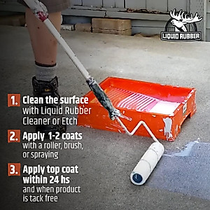 Liquid Rubber Multi-Purpose Primer - Use on Concrete and Wood, Water-Based Non-Toxic and Fast Drying, Easy to Apply, 1 Gallon