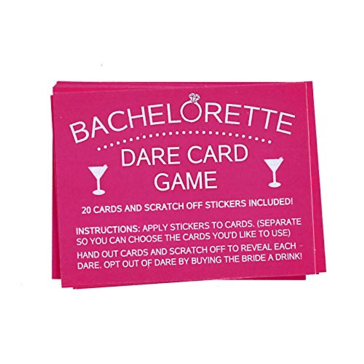 Printed Party Bachelorette Dare Card Scratch Off Game, Girls Night Out, 20 Cards