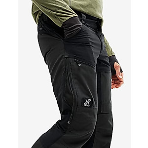 RevolutionRace Men’s GP Pro Pants, Durable and Ventilated Pants for All Outdoor Activities, Jet Black, L