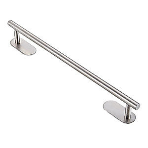Wall Hanging Towel Bar Stainless Steel Hand Towel Rod Kitchen Dish Cloths Hanger No Drill Bathroom Accessories Towel Shelf For Bathroom Wall Mounted No Drill Rack Storage Toilet Silver Freestanding